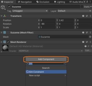 【Unity】Aimコンストレイントで常に特定のゲームオブジェクトの方を向かせる – Unityの使い方｜初心者からわかりやすく