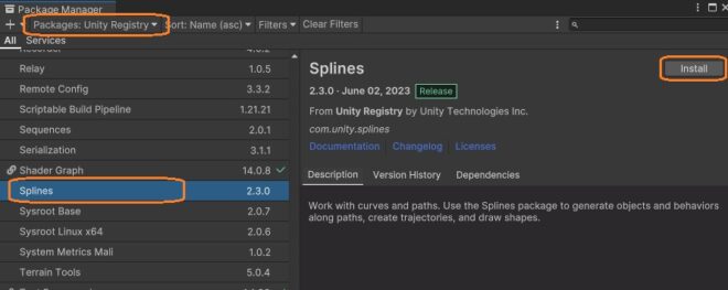 【Unity】Splinesで簡単に曲線を作る – Unityの使い方｜初心者からわかりやすく
